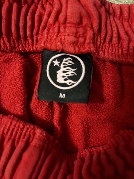Vintage Hellstar Red Flare Sweats | Grailed