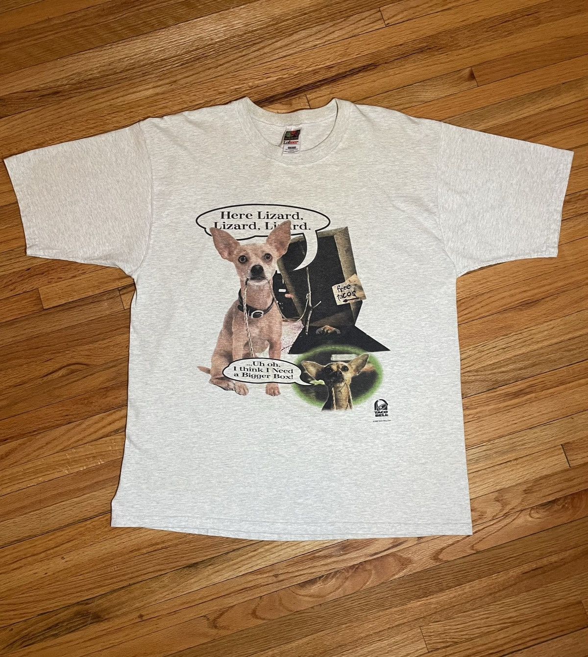 Vintage Vintage 1998 Taco Bell Chihuahua Godzilla Promo T-Shirt | Grailed