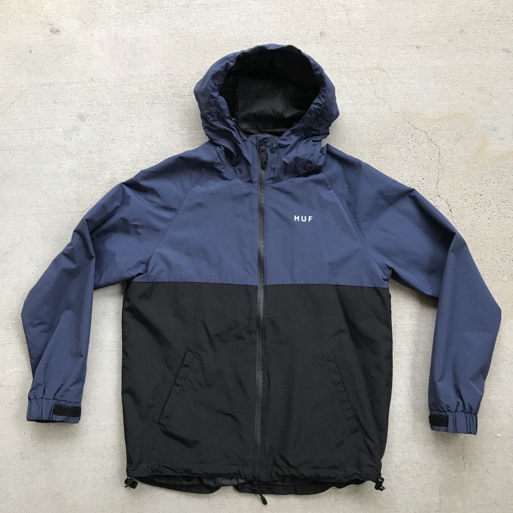 Huf HUF Standard Shell Rain Jacket Navy / Black Medium 3M Logo | Grailed