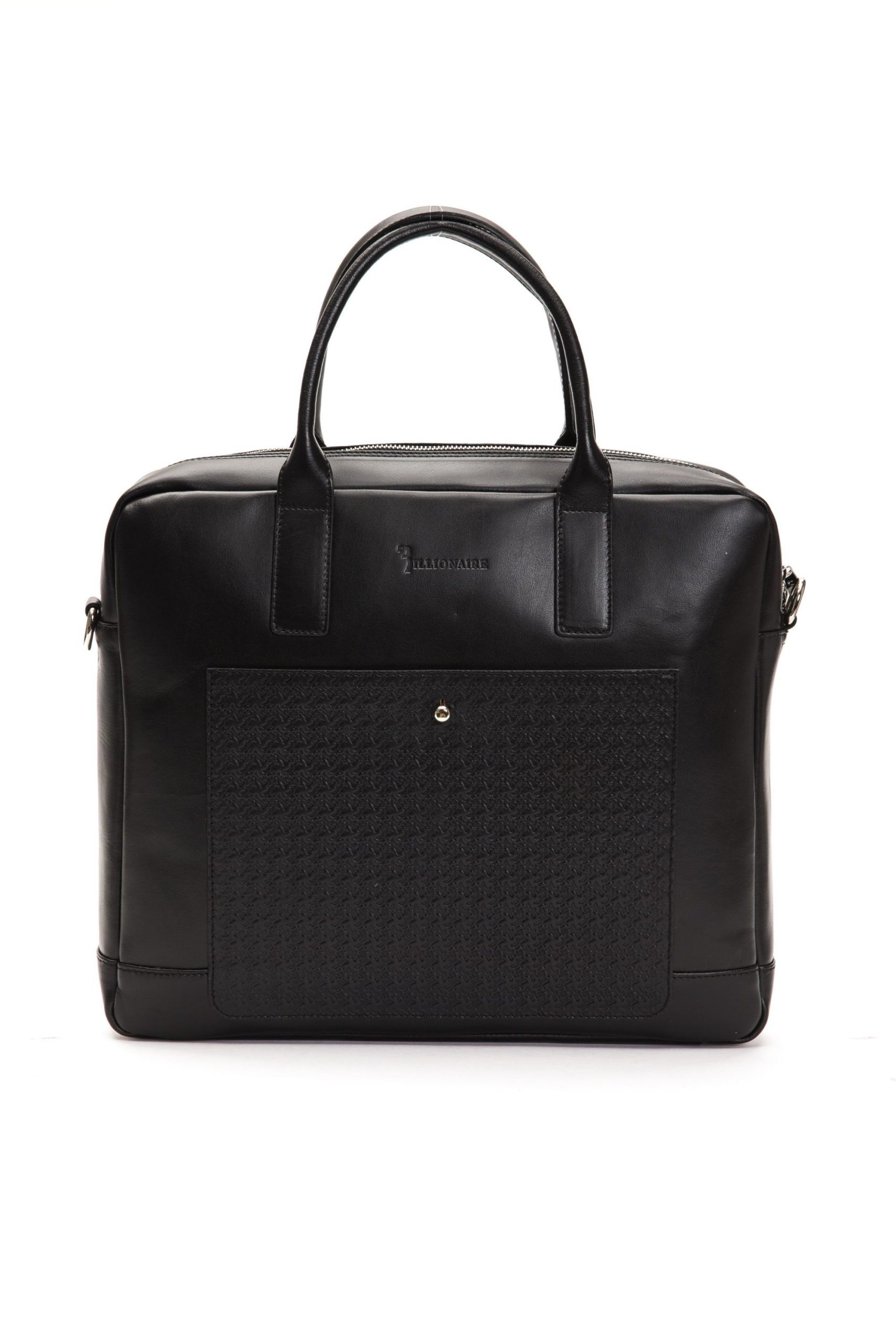 Billionaire Couture Billionaire Italian Couture Black Leather Briefcase ...