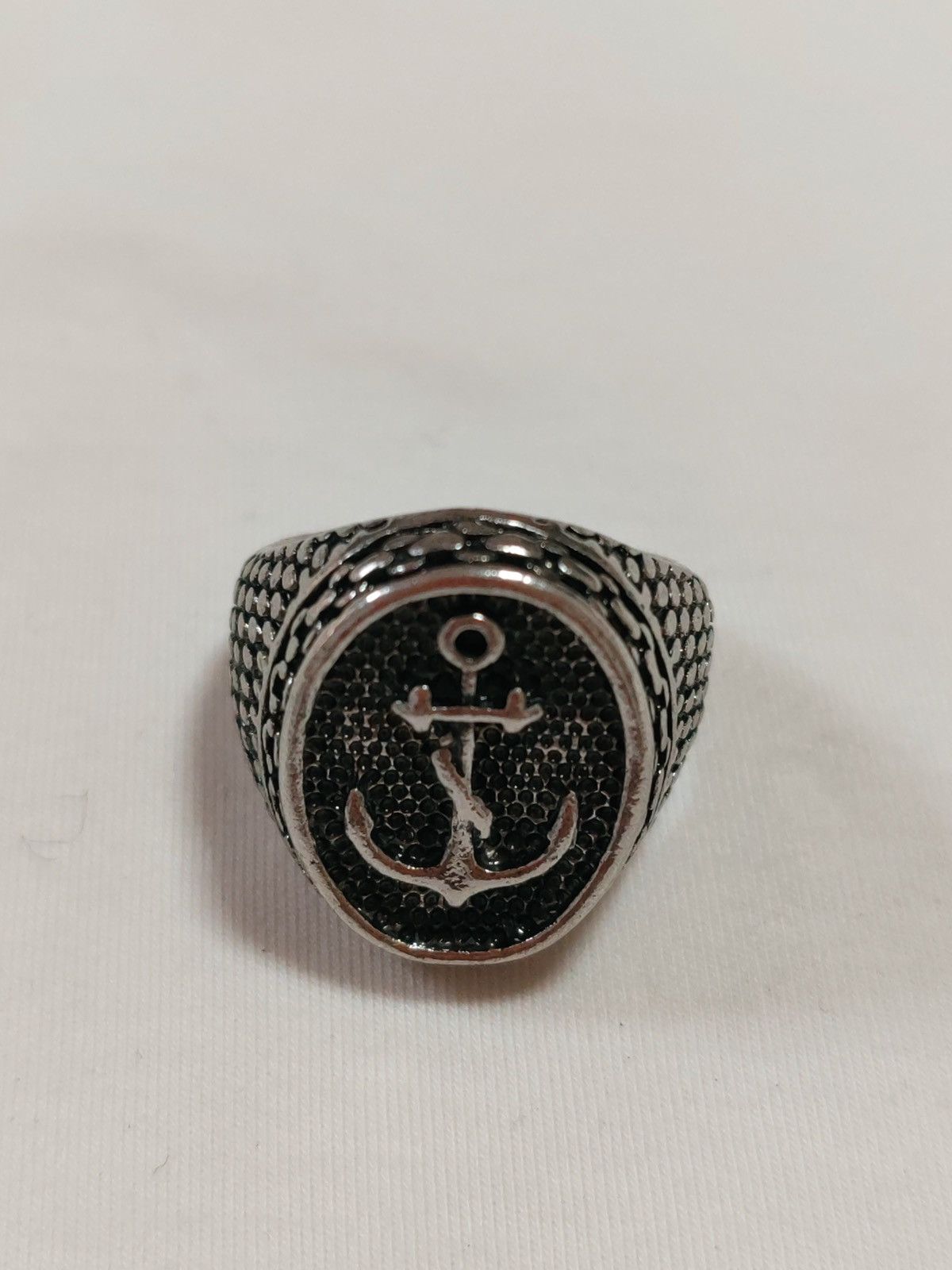 Streetwear × Vintage Navy Anchor Retro Punk Trend Street Rap Ring | Grailed