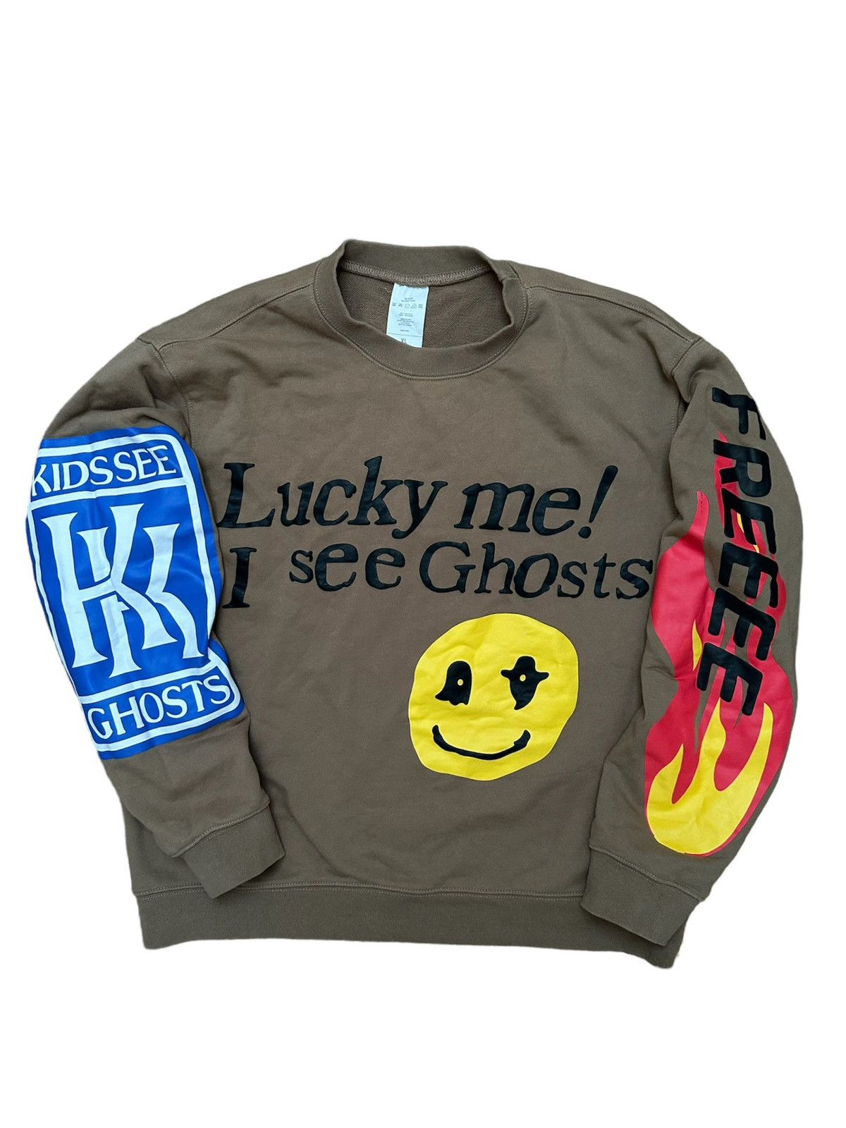 Vintage Lucky Me I See Ghosts Smiley Face Rap Hip Hop Sweatshirt | Grailed Vintage Lucky Me I See Ghosts Smiley Face Rap Hip Hop Sweatshirt | Grailed
