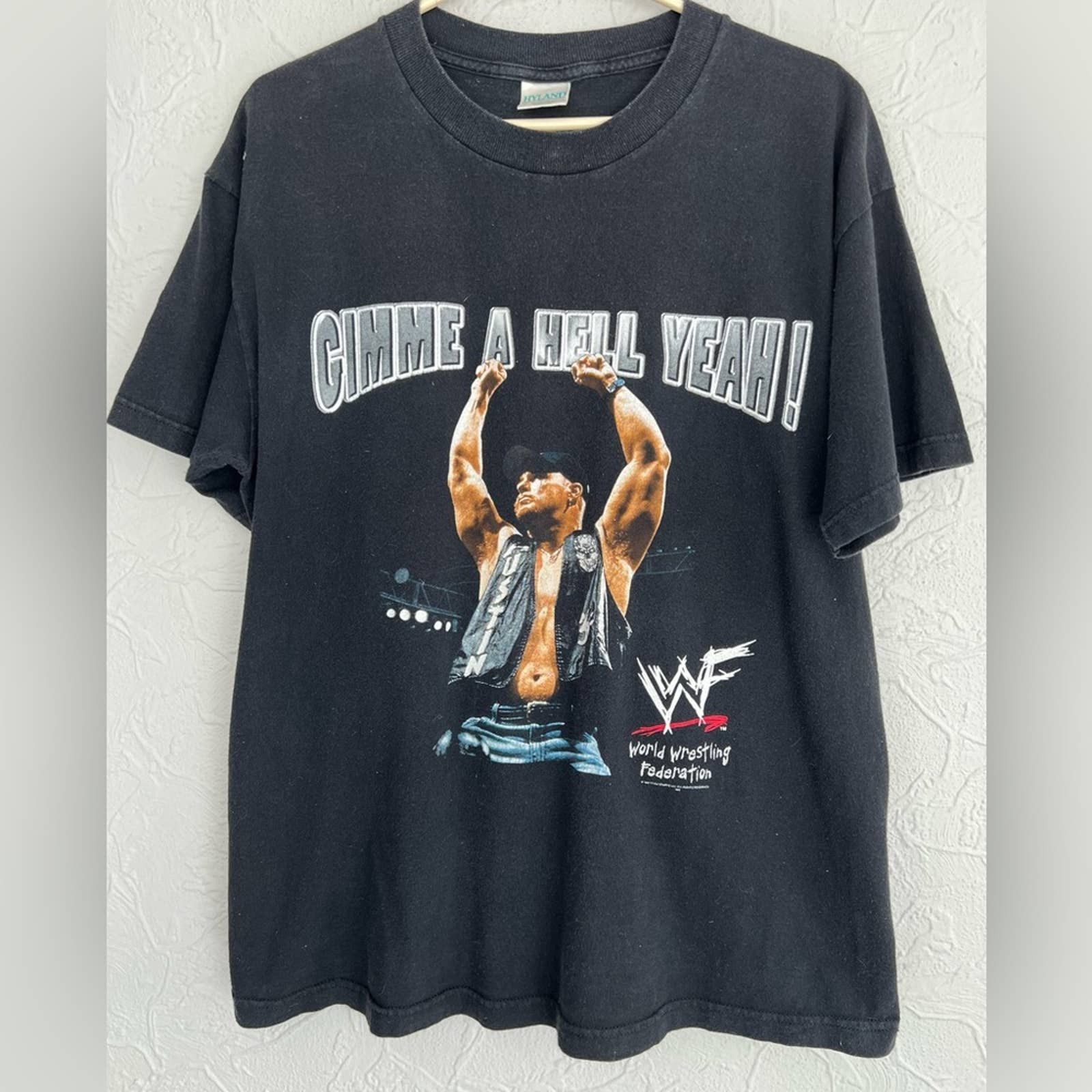 Vintage VINTAGE 1998 Stone Cold Steve Austin Hell Yeah 90s HYLAND L ...