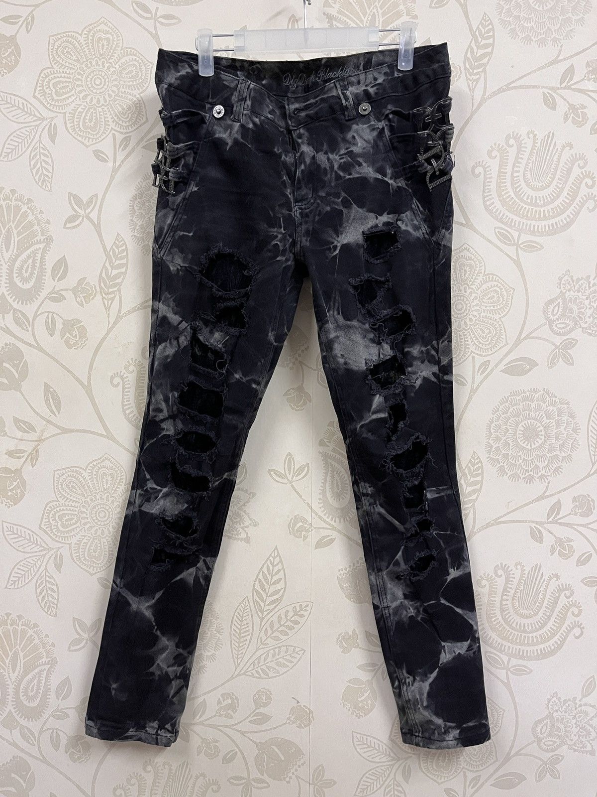 Vintage Distressed Dig Deep Black Label Stretchable Denim Flares | Grailed