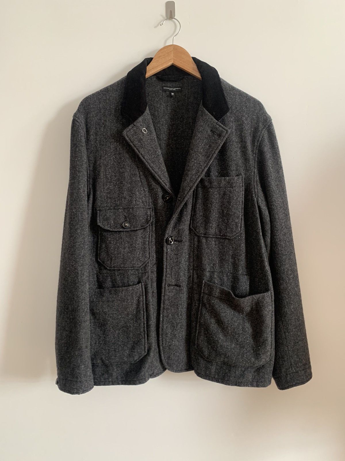 Engineered Garments Wool Herringbone Work Jacket Blazer | Grailed