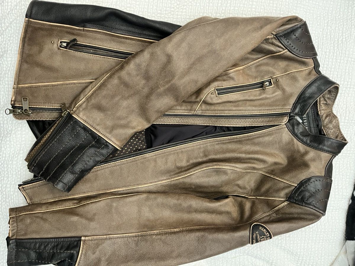 Harley Davidson Women's H-D Triple Vent System Gallun Leather Jacket ...