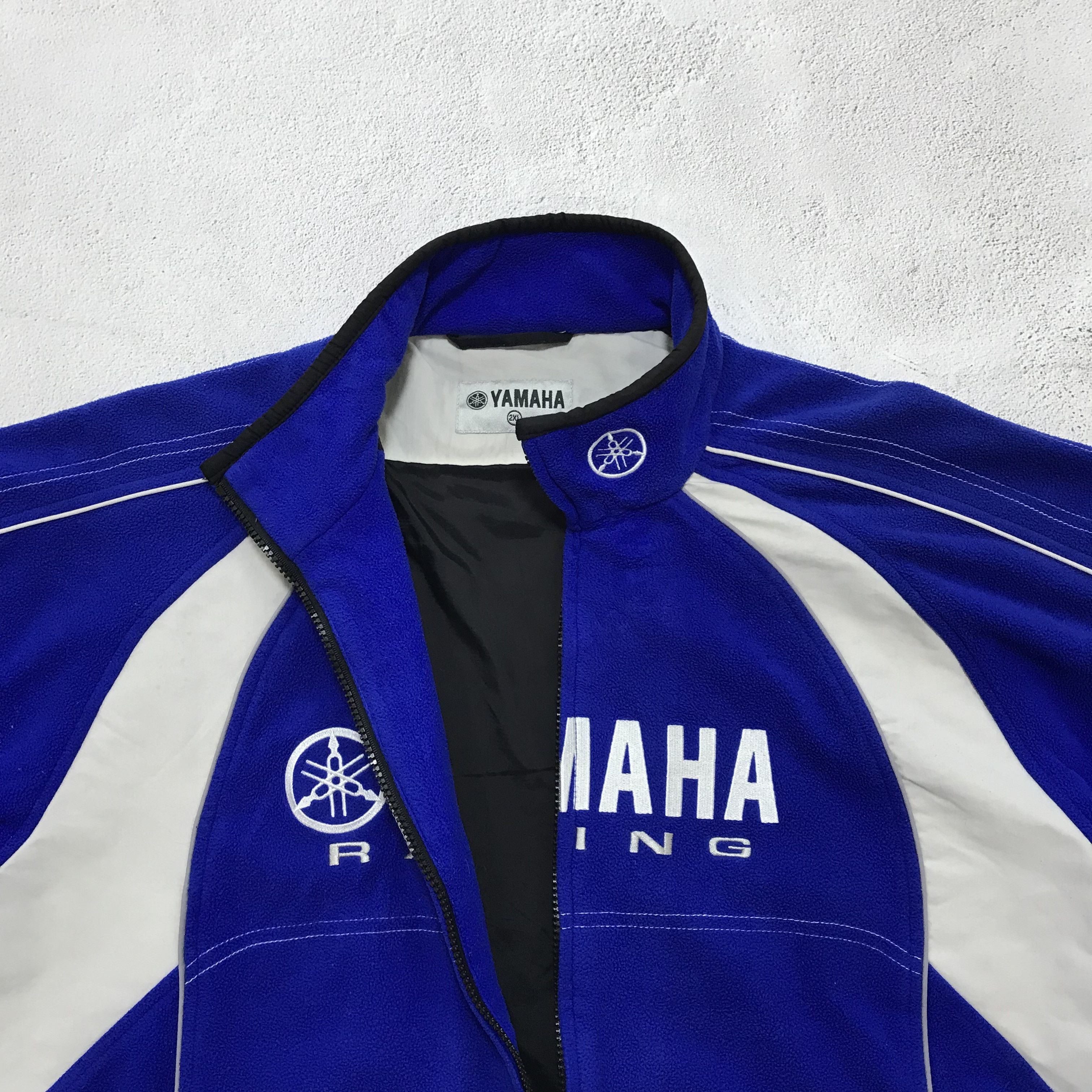 Vintage × Yamaha YAMAHA Vintage Jacket Zip Fleece Racing Motorcycle 90s ...