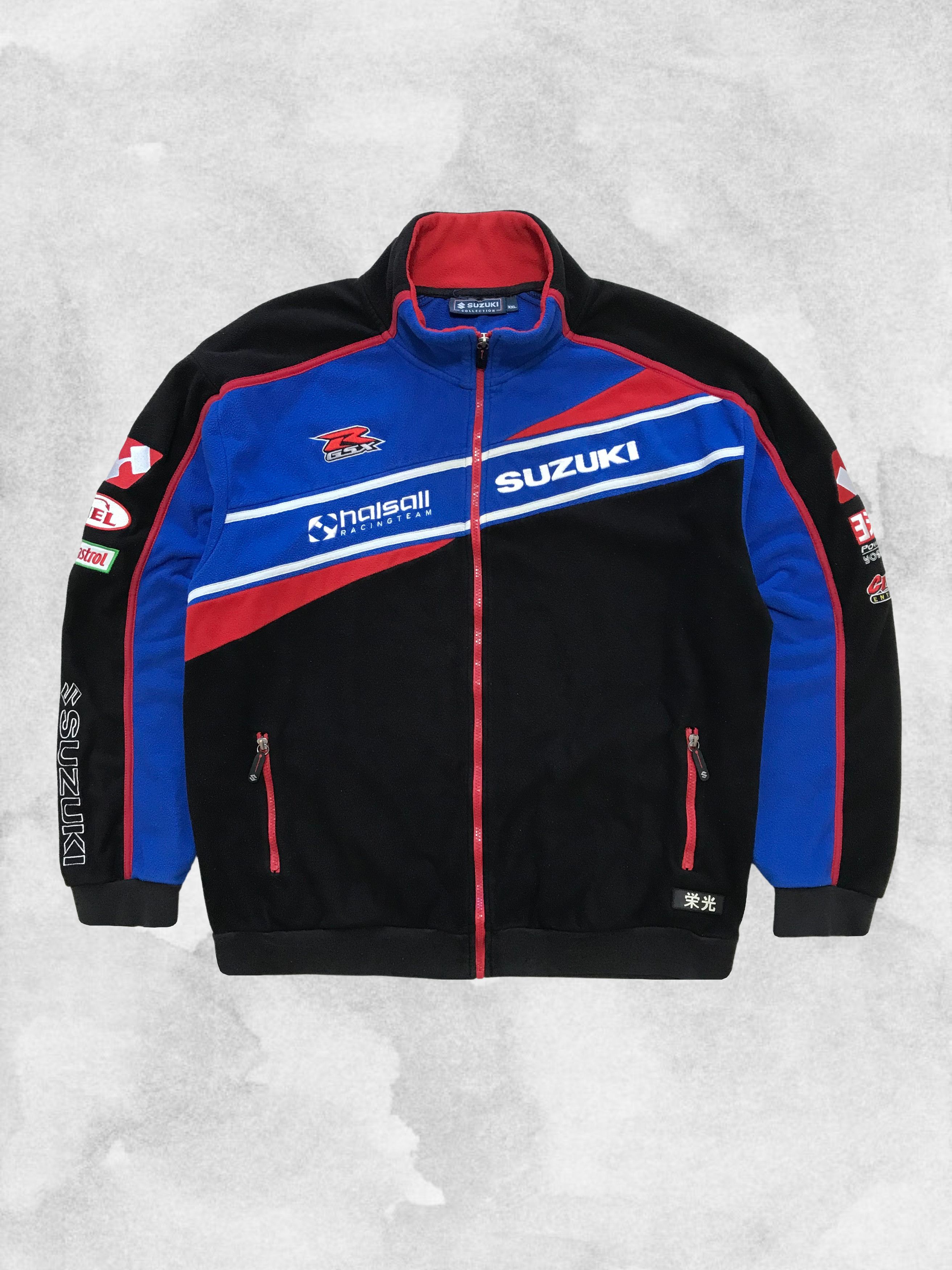 Vintage SUZUKI GSXR Vintage Jacket Fleece Racing Motorcycle 90s Rare ...