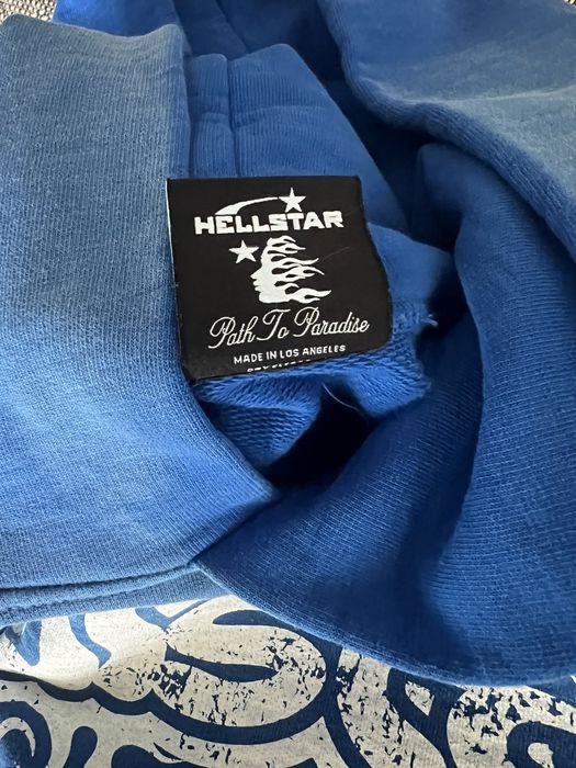 Streetwear Hellstar Blue Yoga Hoodie BRAND NEW | Grailed