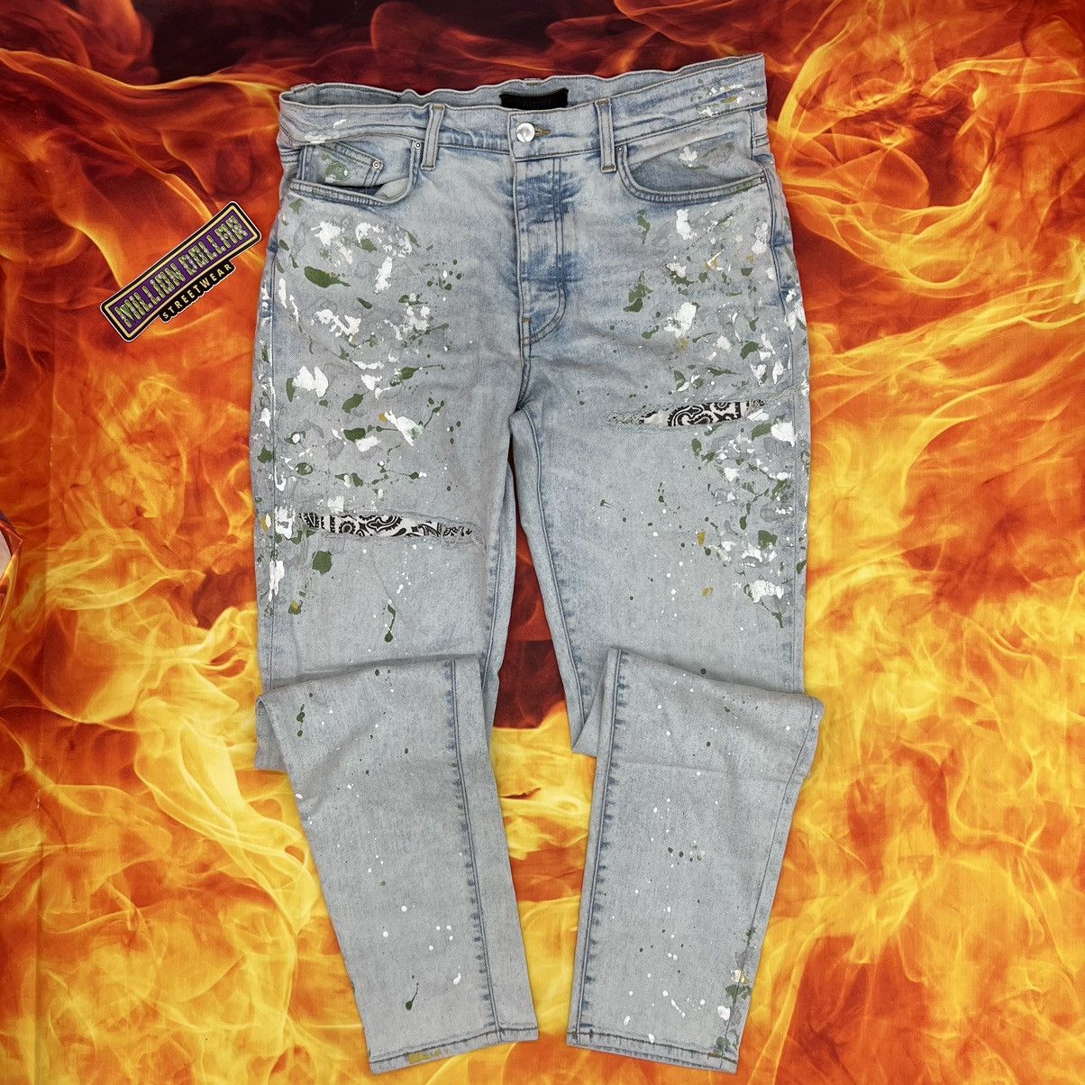Amiri Paint splatter jean | Grailed
