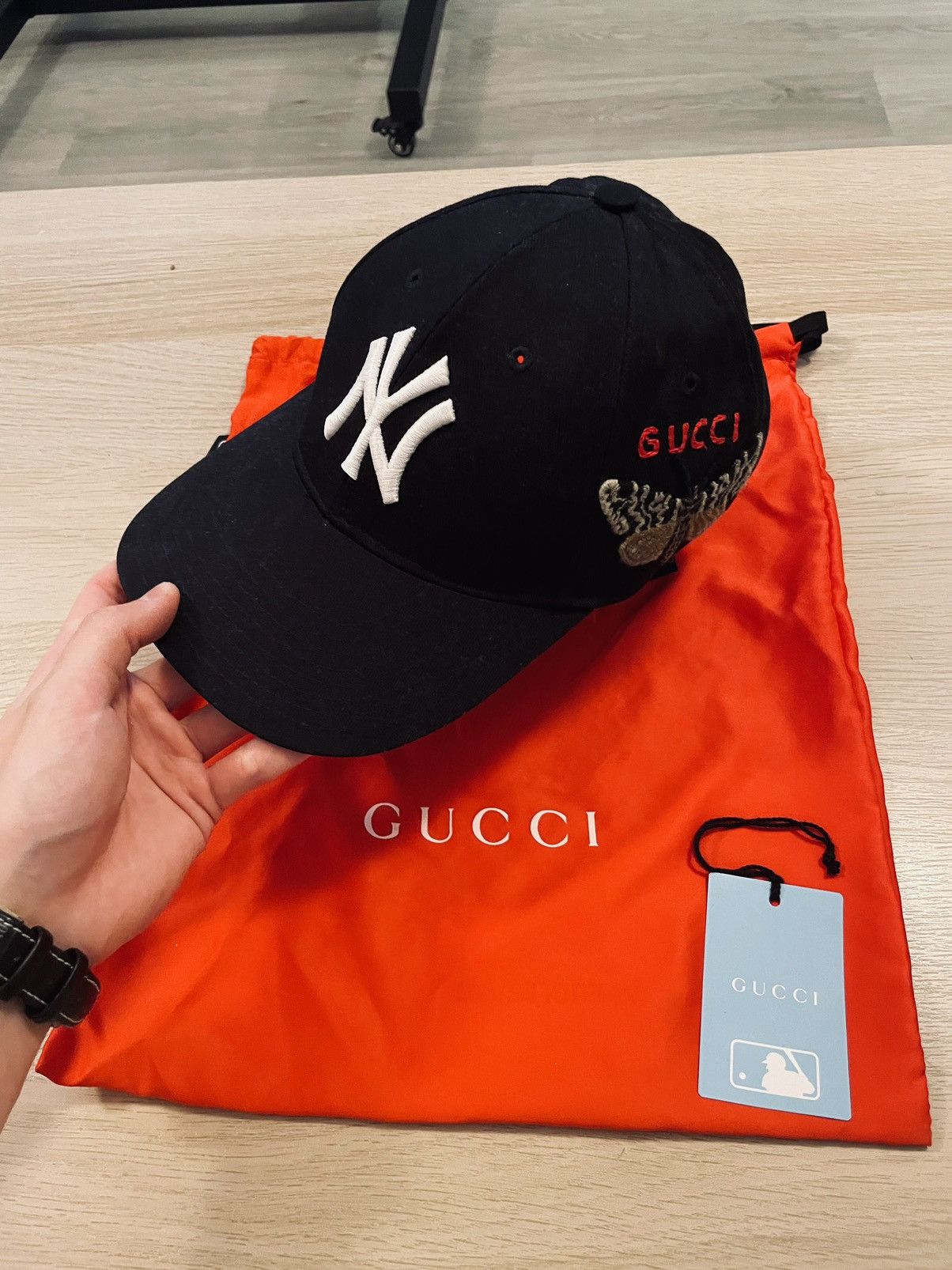 Gucci Gucci Yankees Black Cap | Grailed