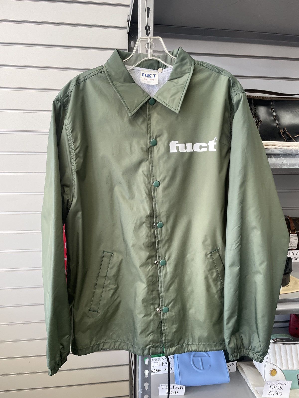 Fuct fuct use once & destroy coach jacket green medium | Grailed