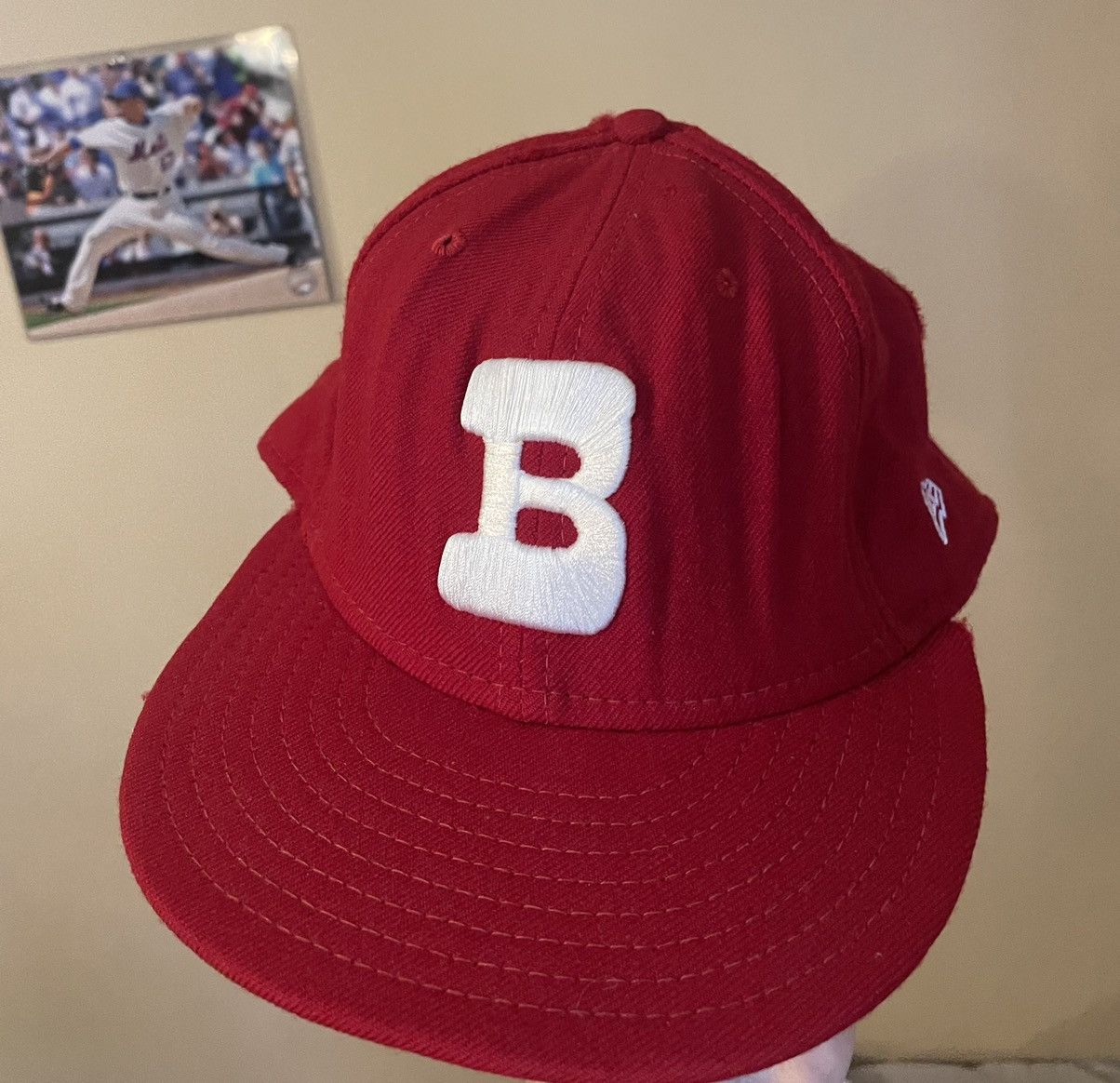 Bape × New Era Bape - Red fitted hat “ B ” logo New Era READ ...