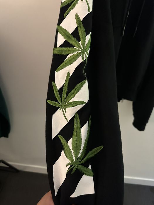 Off-White Off white Weed arrows black hoodie | Grailed