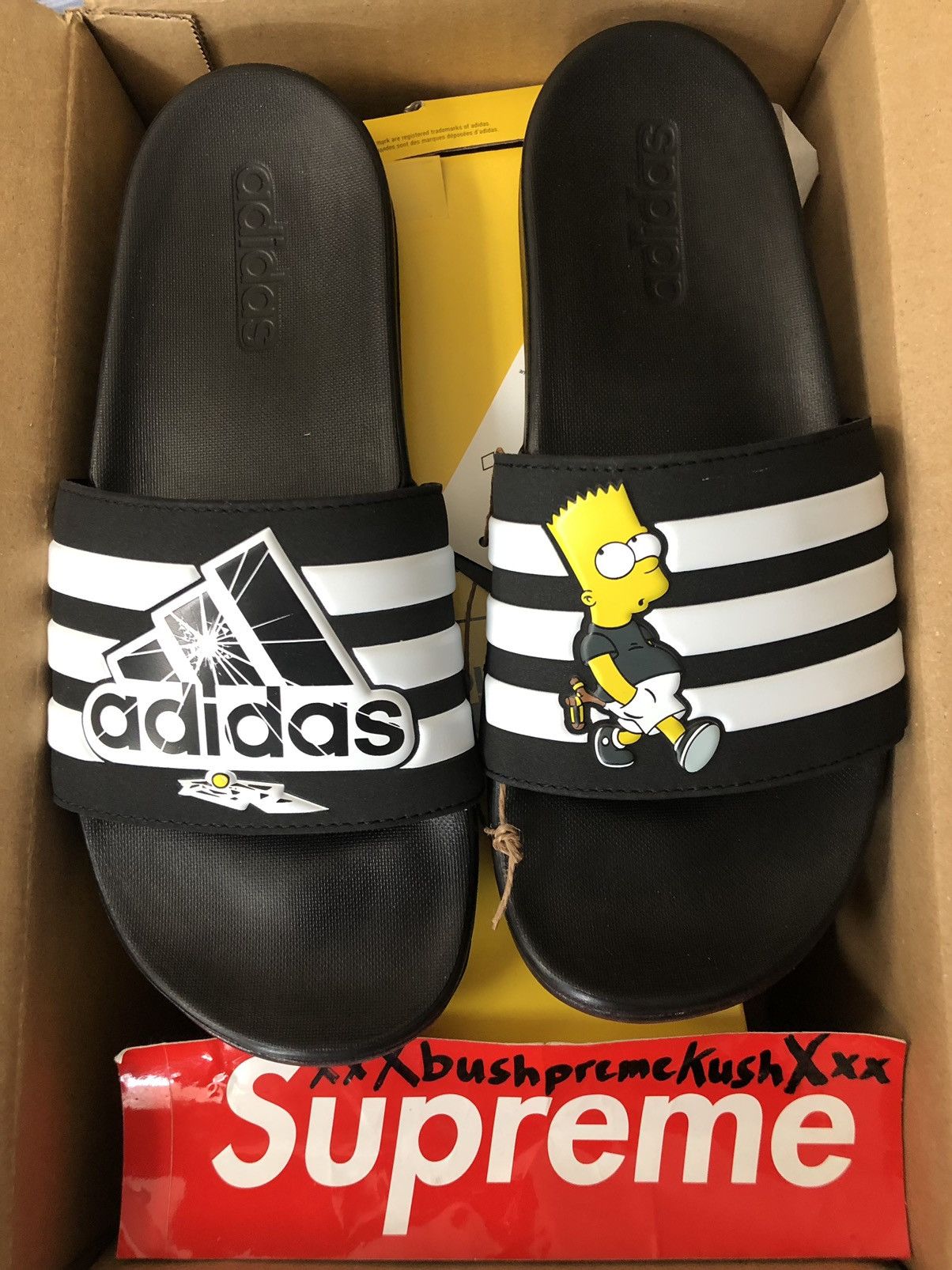 Adidas × Streetwear × Vintage Adilette Comfort Slides The Simpsons ...