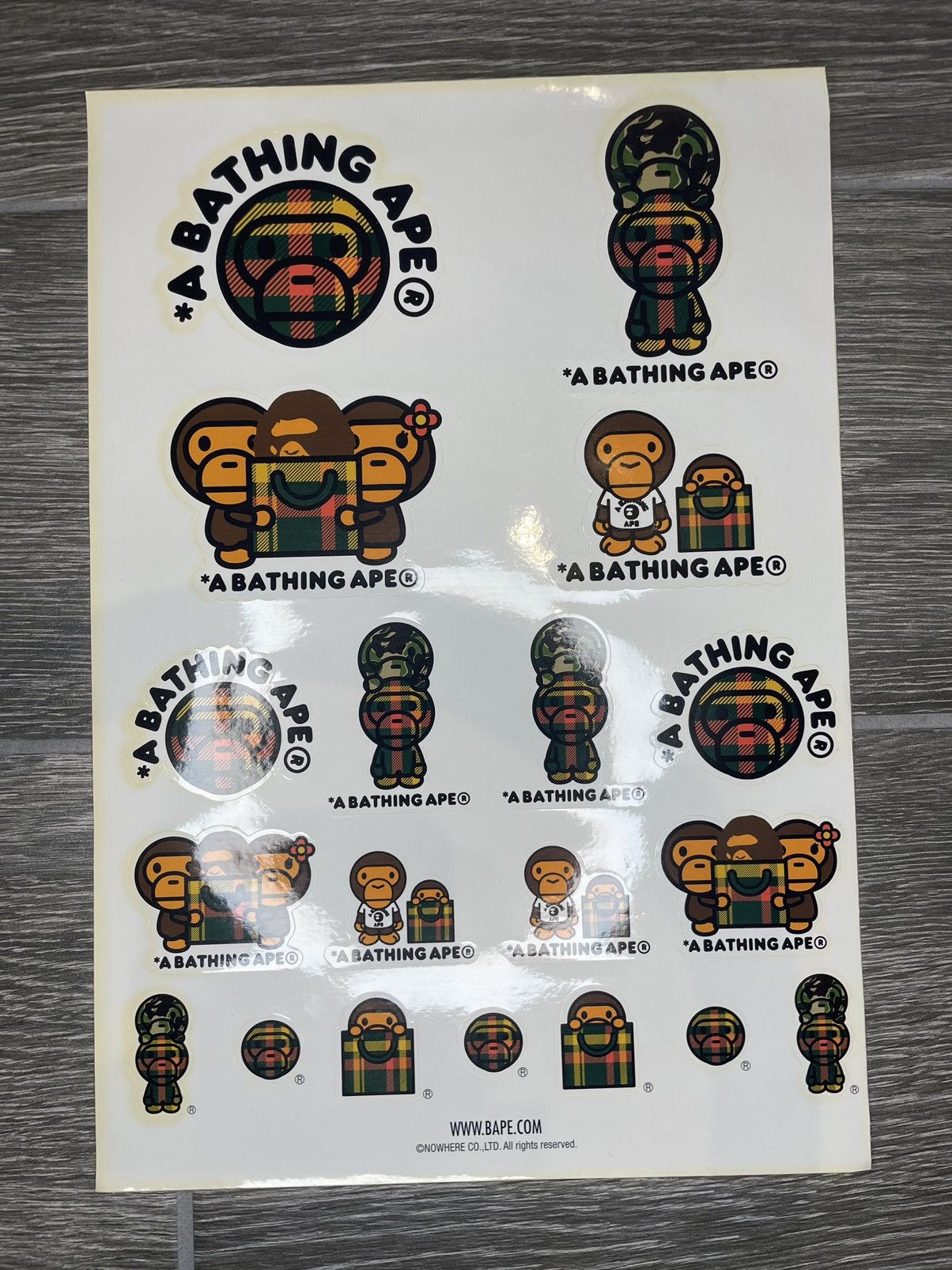 Bape Bape sticker sheet from bape catalog | Grailed