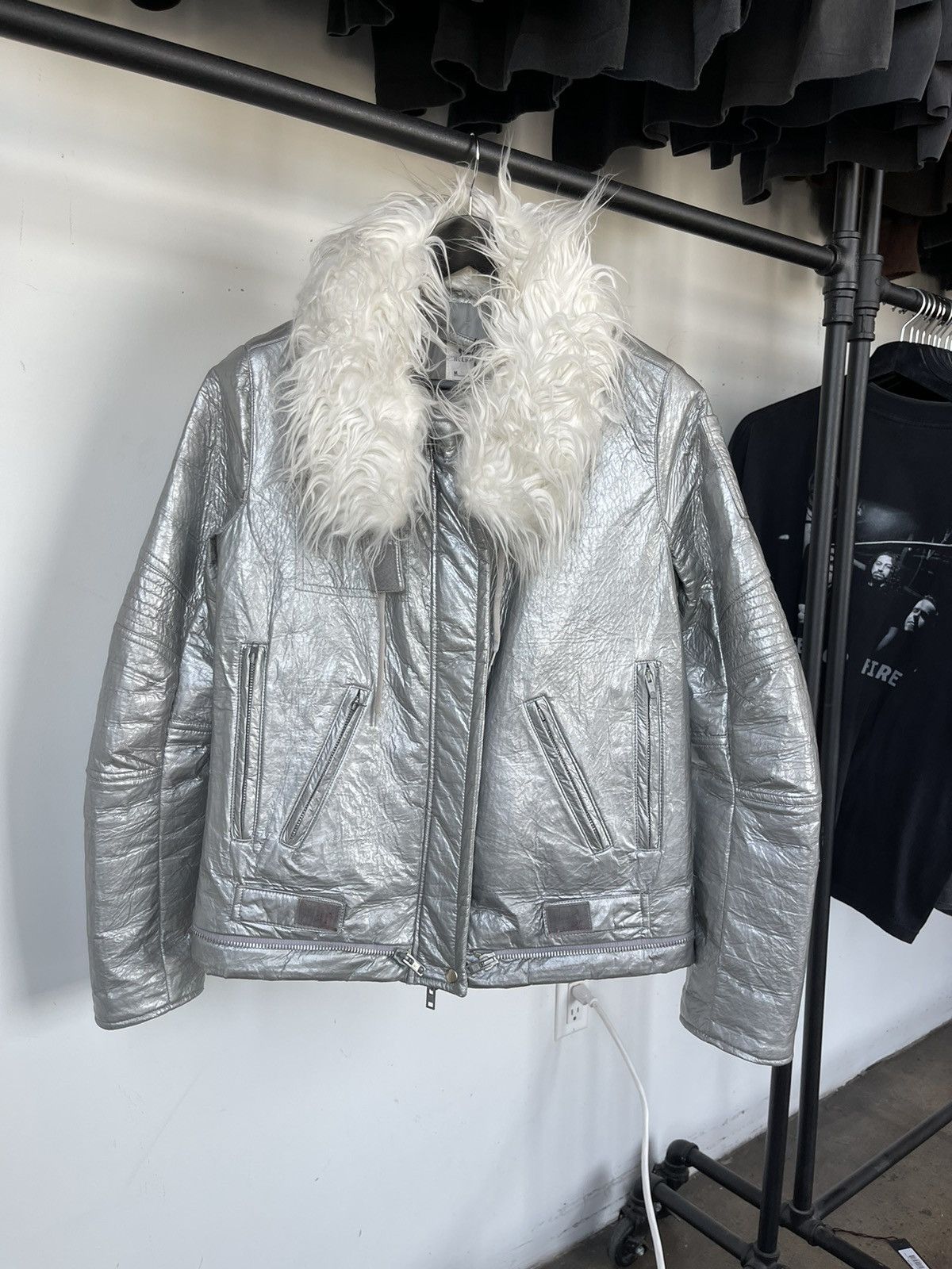 Helmut Lang Polyurethane Silver Astro Jacket AW1999 | Grailed