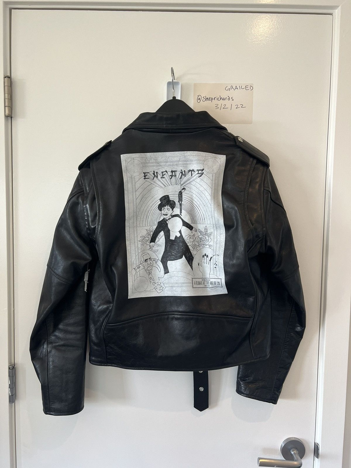 Enfants Riches Deprimes ERD Black Leather Biker Jacket | Grailed