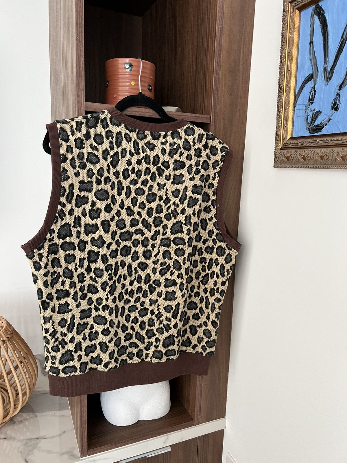 Pleasures Leopard print sweater vest | Grailed