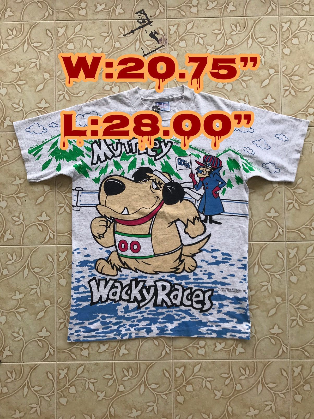 Vintage 1994 Wacky Races Muttley Hanna-Barbera 90s VTG All Sport Tee ...