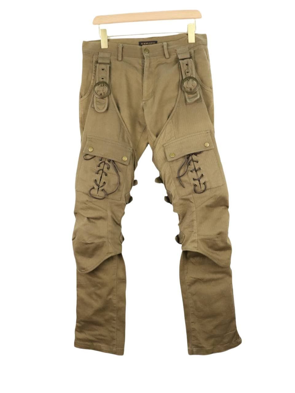 Designer EL ROPA LOCO Cargo Lace Belted Ankle Zipper Chaps Pant | Grailed