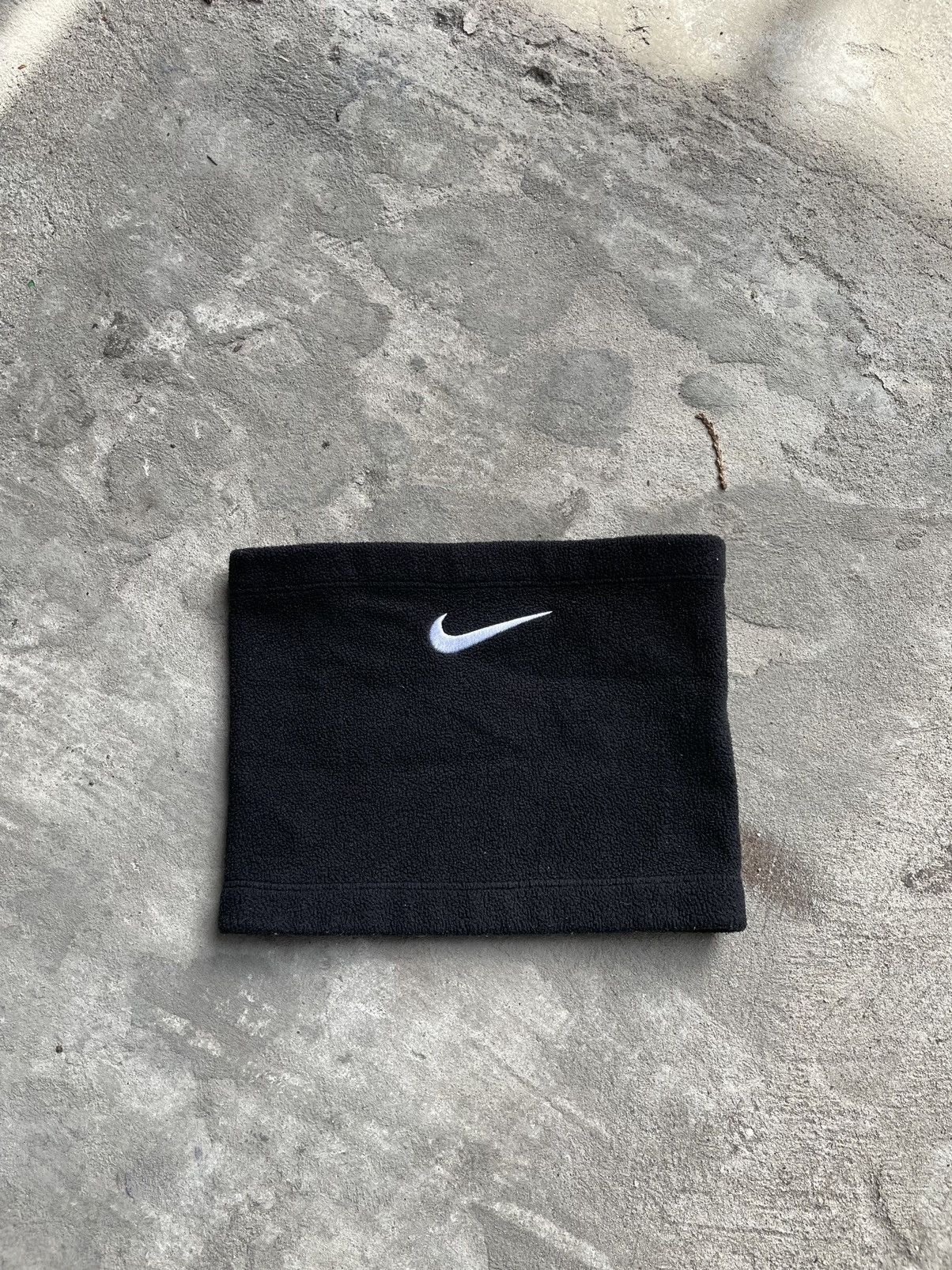 Nike Vintage Nike snood swoosh black fleece mask drill mask y2k | Grailed