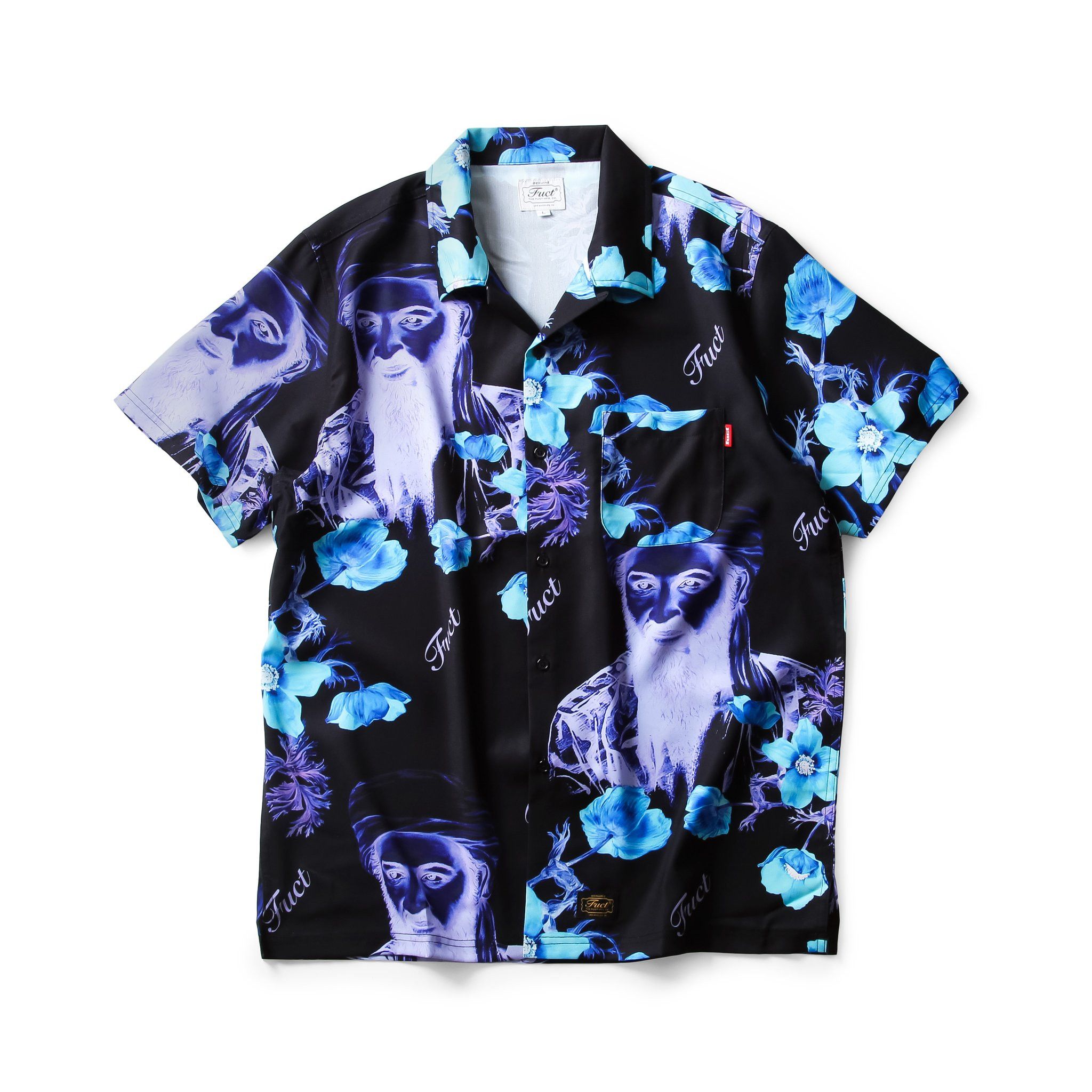 Fuct FUCT War On Drugs Osama Aloha Shirt Black Extra Large | Grailed