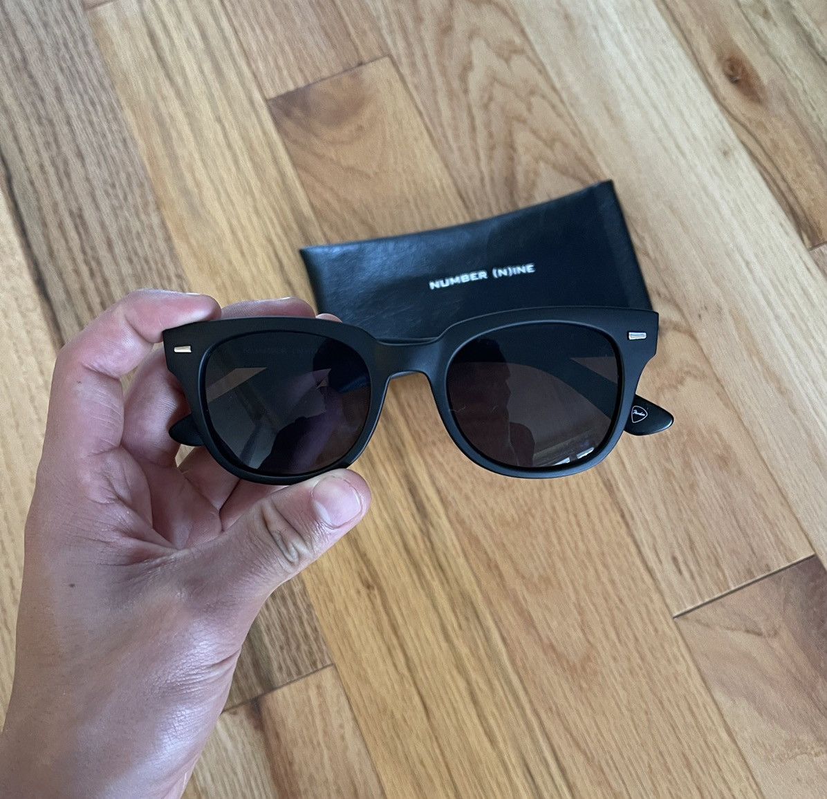 Number (N)ine Number (N)ine Flat Black Wayfarer Sunglasses | Grailed
