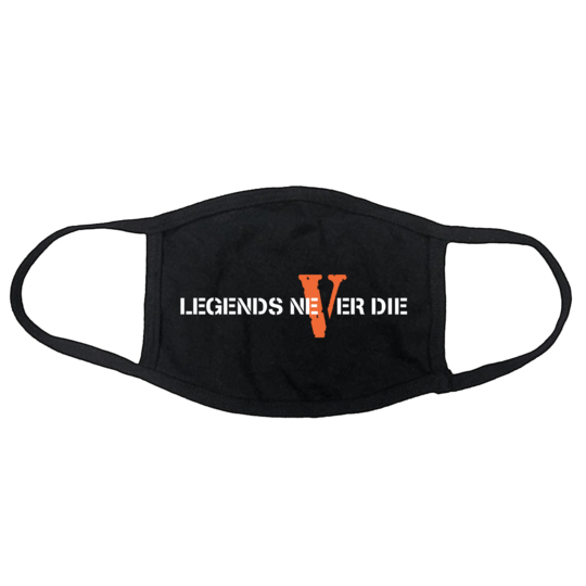 999 Club × Vlone Juice WRLD x VLONE Legends Never Die Face Mask Black ...