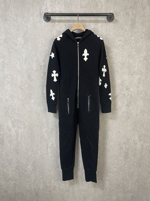 Chrome Hearts Chrome hearts leather patch hoodie jump suit overall ...