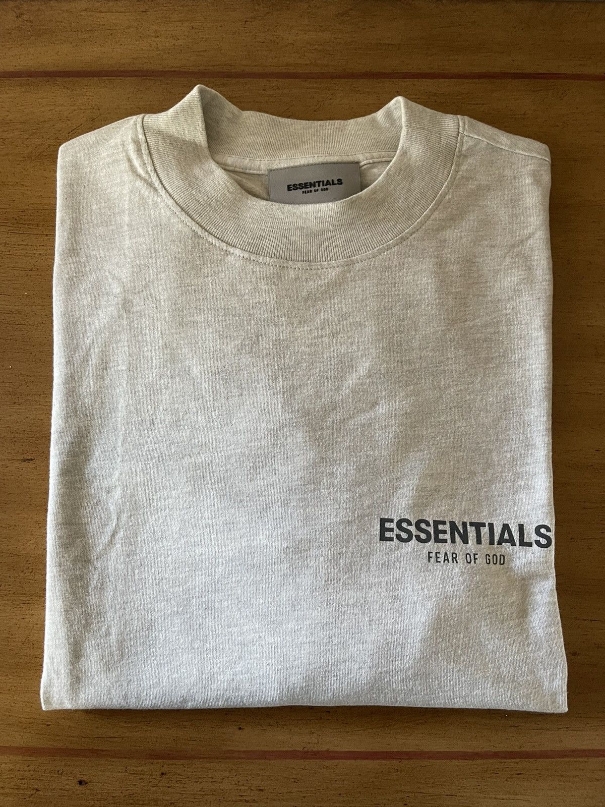 FOG × Fear of God × Pacsun ESSENTIALS Fear of God Oatmeal Long Sleeve T ...