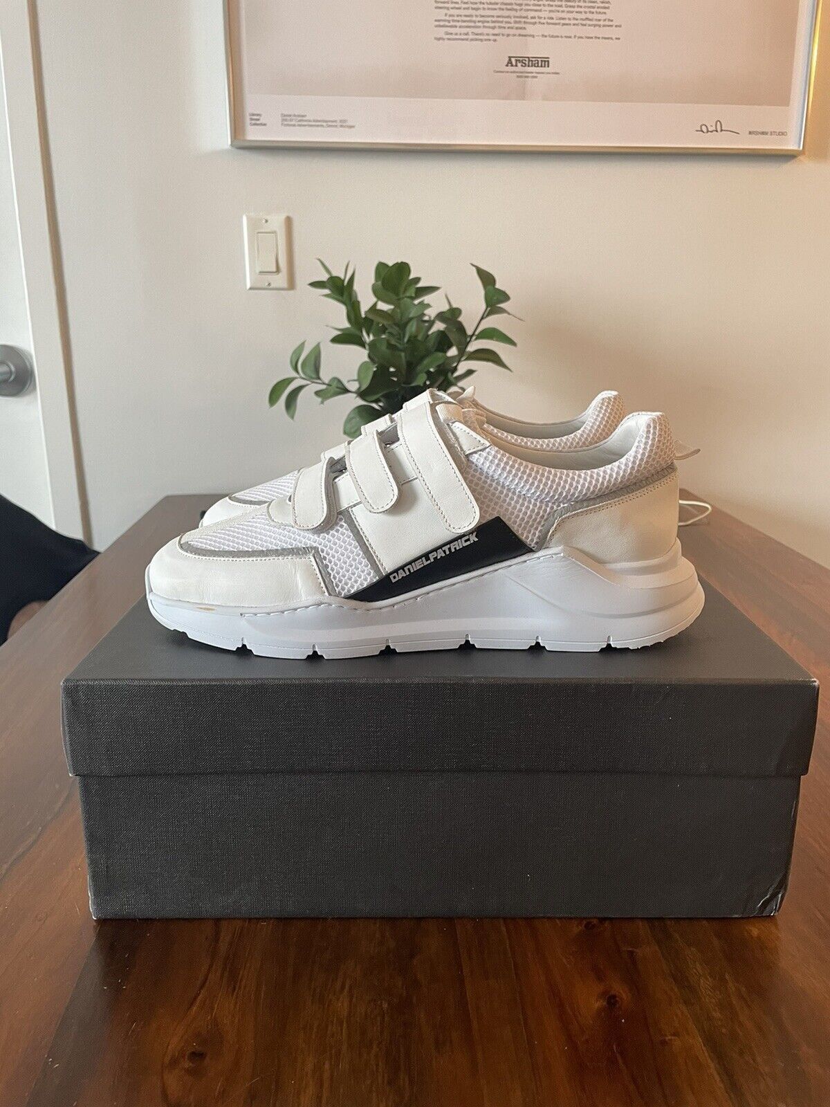 Daniel Patrick Daniel Patrick Velcro Panel Runner White Sneakers | Grailed
