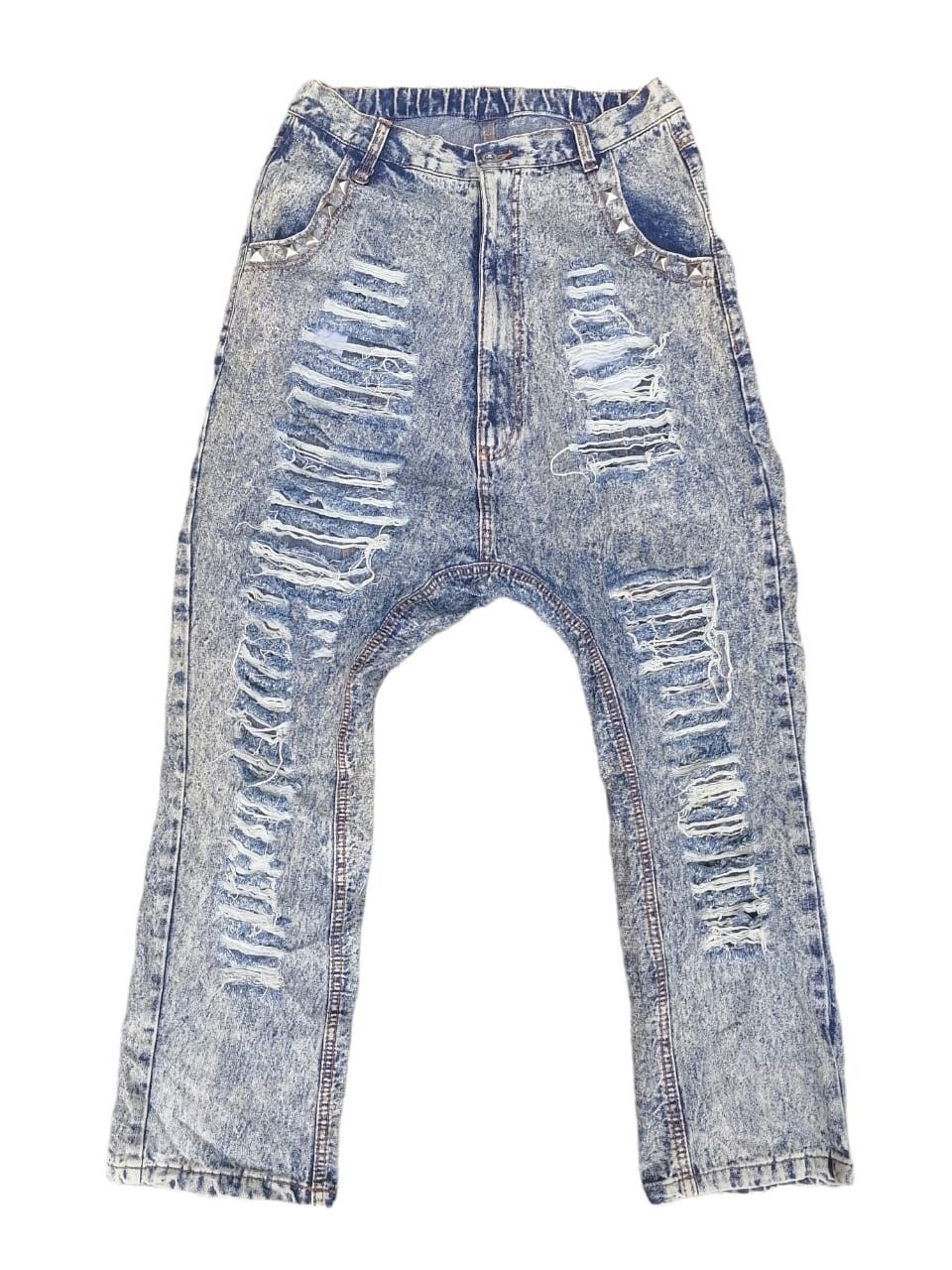 Distressed Denim × Japanese Brand × Streetwear Super Lovers Acid wash ...