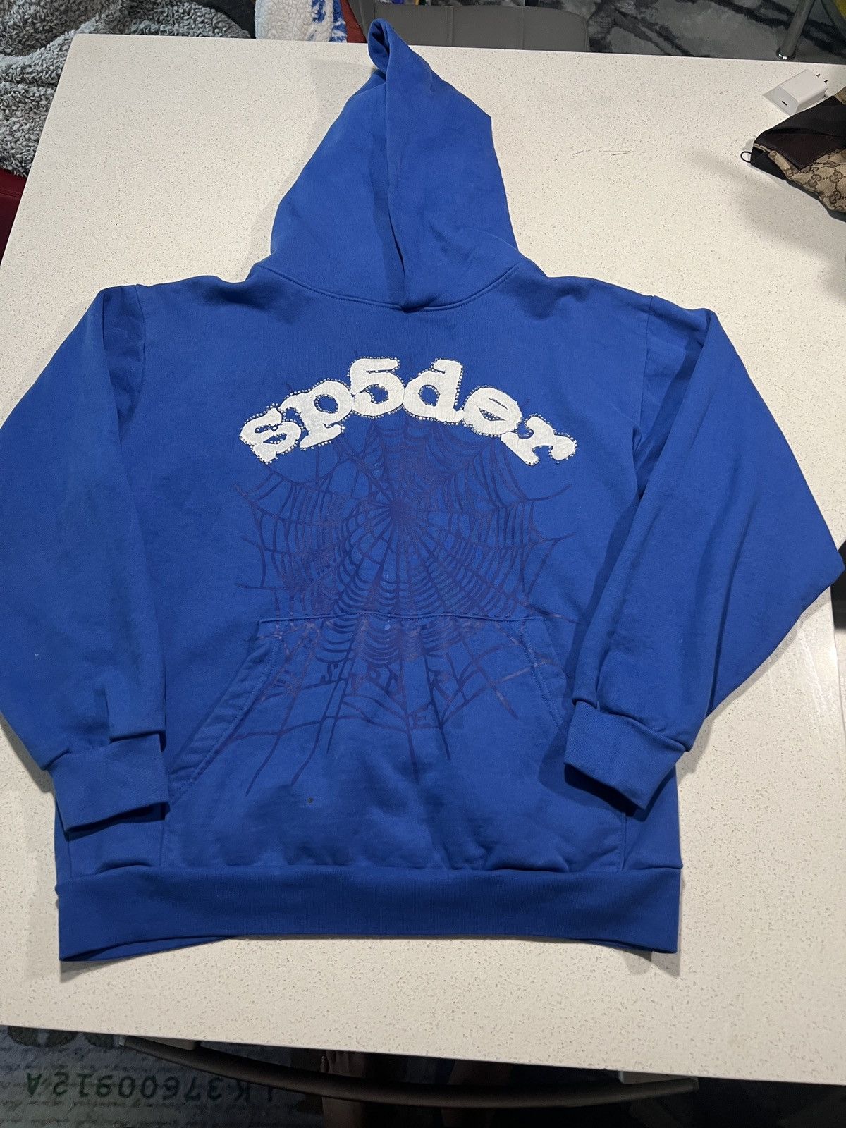 Spider Worldwide Sp5der Logo Hoodie 'Blue' | Grailed