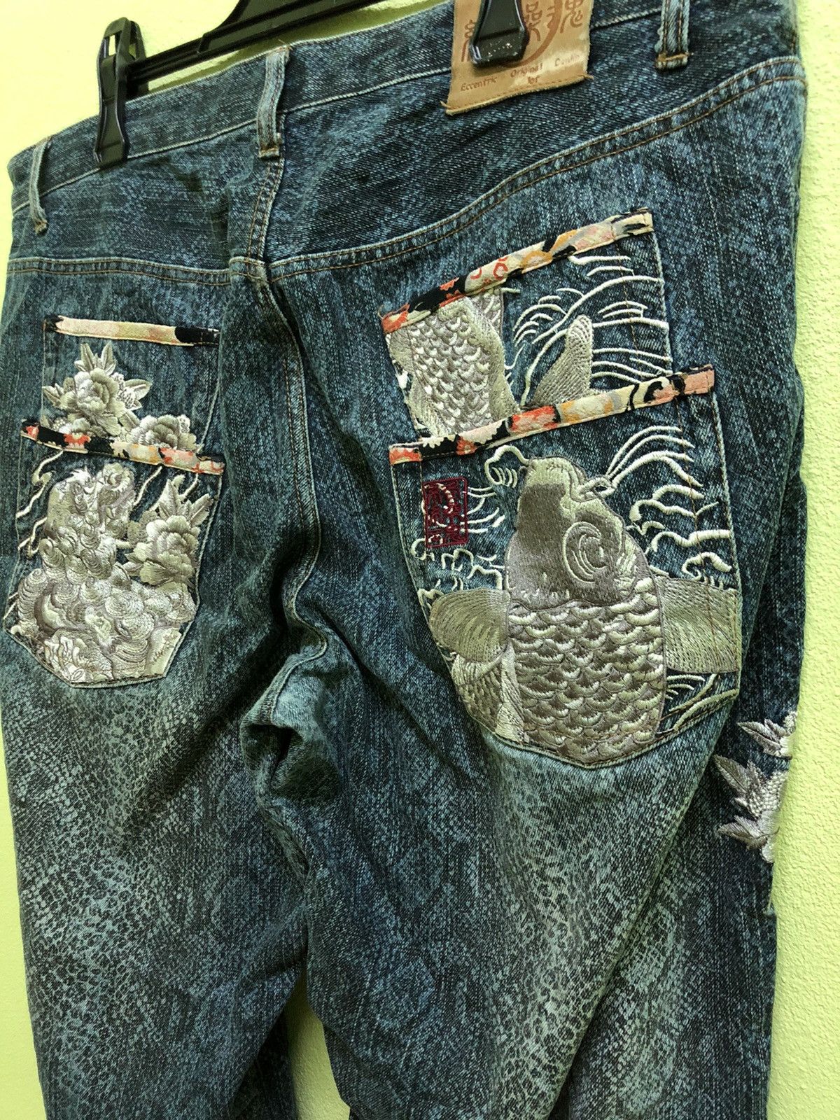 Japanese Brand Karakuri tamashi snake jeans double pocket | Grailed