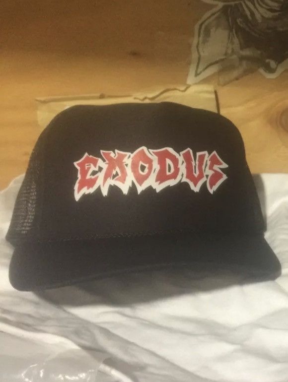 Vintage Exodus Band Trucker Hat Black White | Grailed
