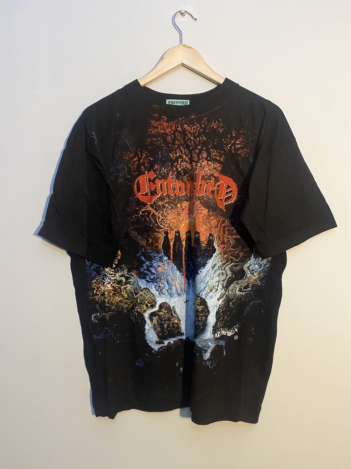 Band Tees × Very Rare × Vintage Vintage Entombed Clandestine 90's AOP ...