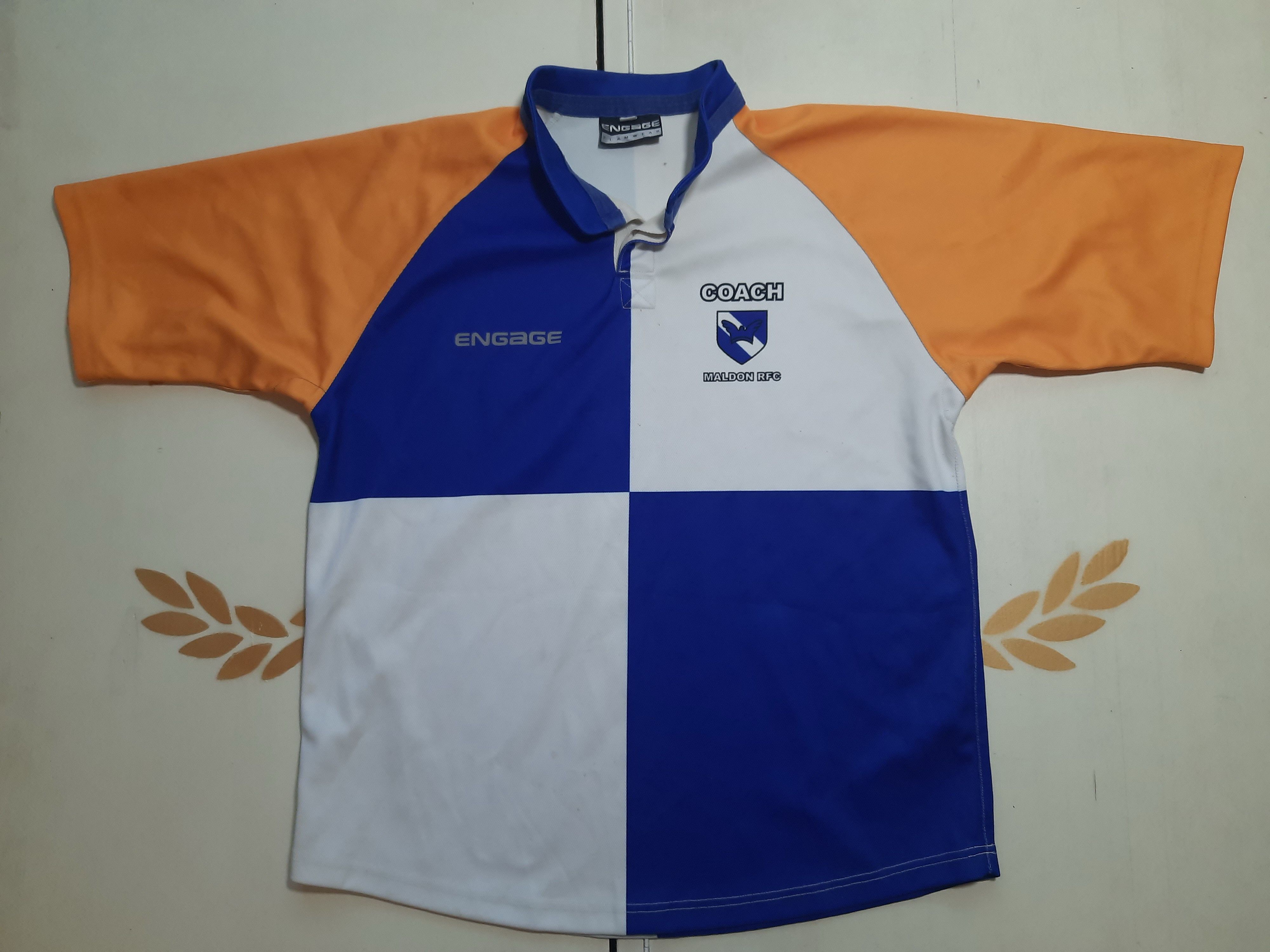 England Rugby League × Jersey Engage Maldon RFC Coach Rugby Shirt ...