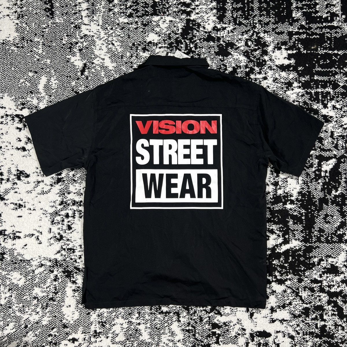 Vision Streetwear VISION STREETWEAR OPEN COLLAR SS SHIRT LOGO | Grailed