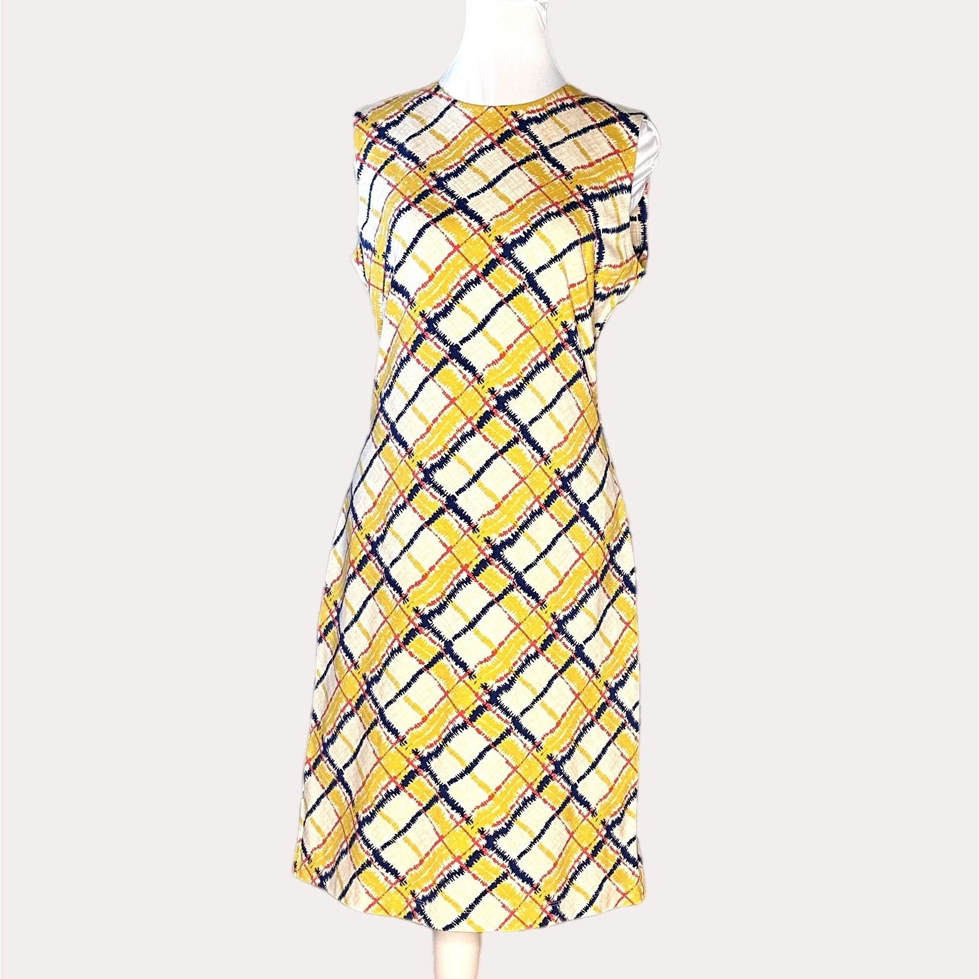 J. Mclaughlin J McLaughlin Devon Dress Chalk Plaid S kw | Grailed