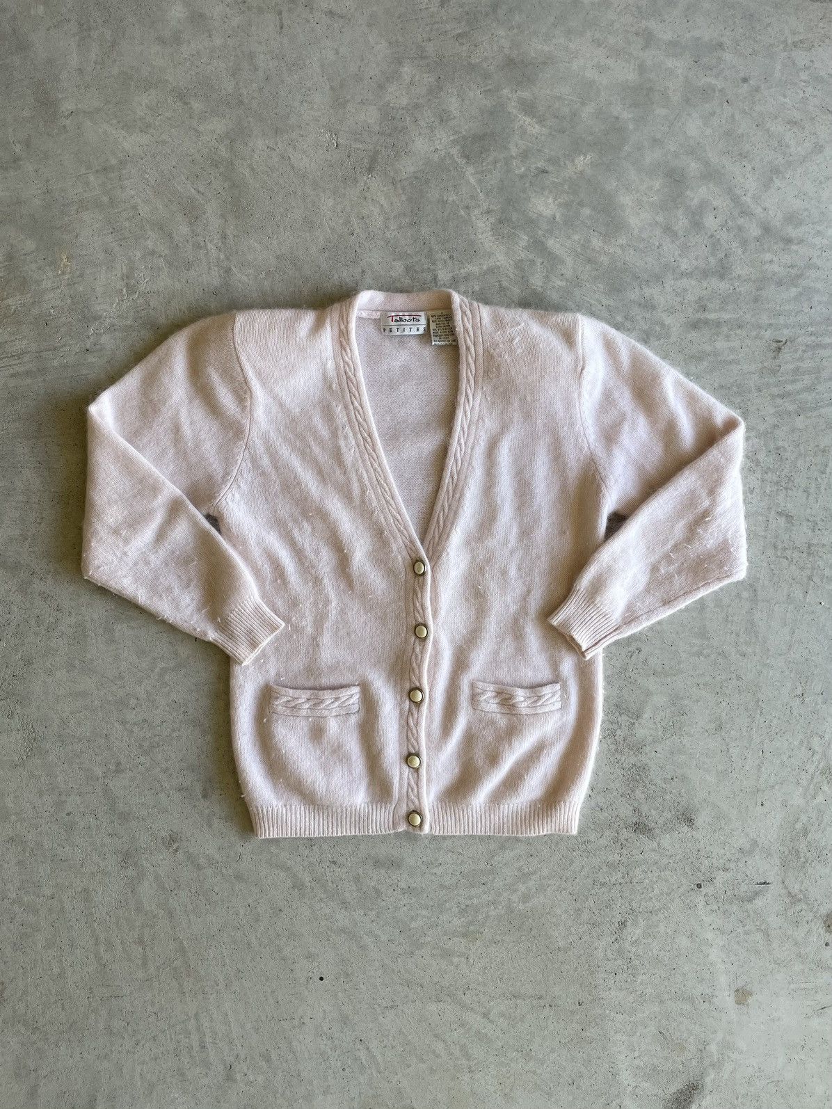 Vintage vintage 90s / early 2000s Talbots fuzzy pink cardigan | Grailed