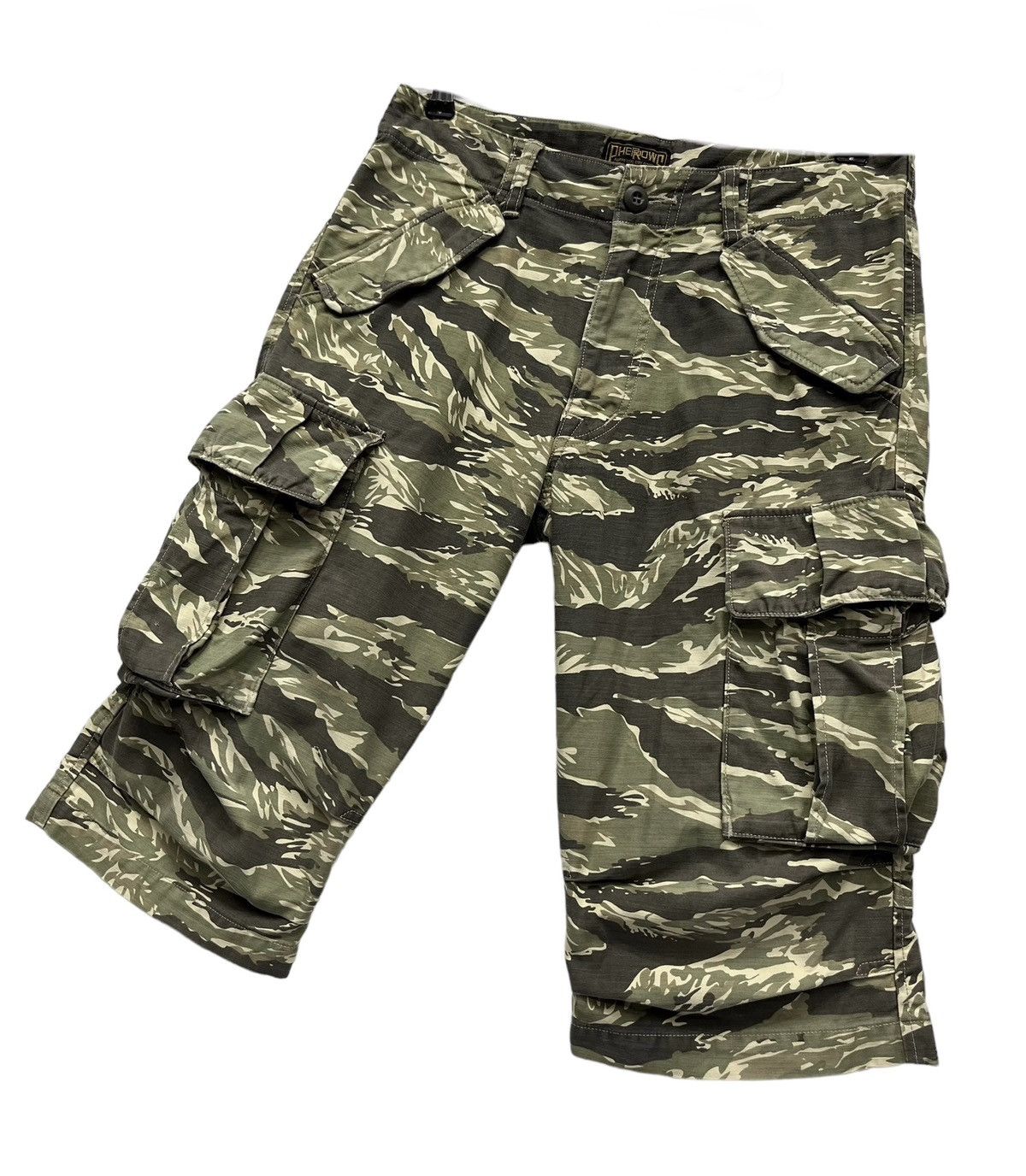Avant Garde × Pherrows × Vintage 🔥Vintage 90’s PHERROWS Tiger Stripes Slim Fit Cargo Shorts ...
