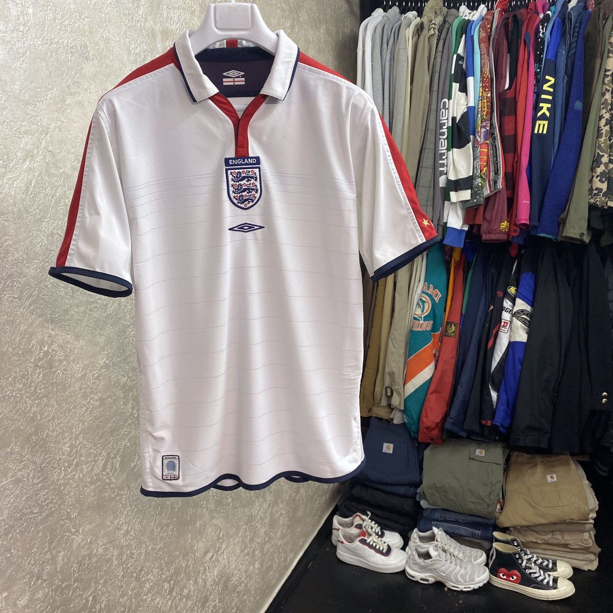 Vintage Reversible England 2003 - 2005 home jersey football kit M | Grailed