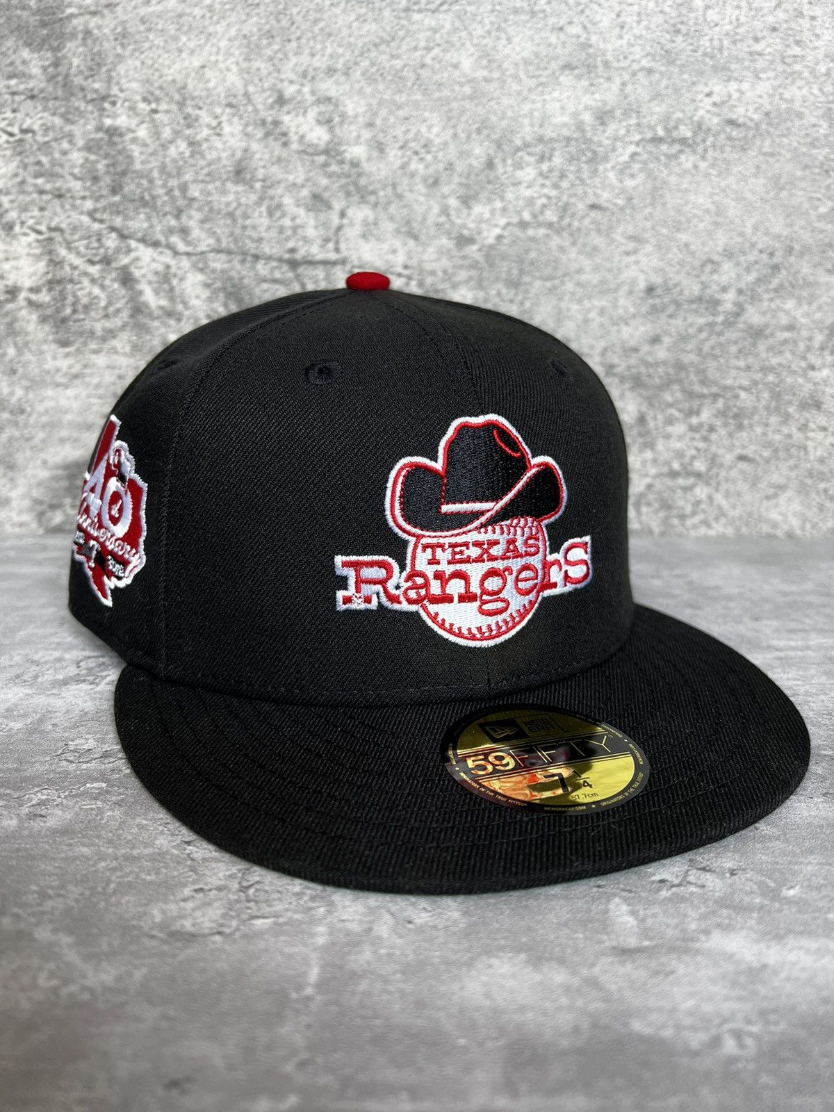 Hat Club × MLB × New Era 7 1/4 Hat Club Texas Rangers Black Red ...