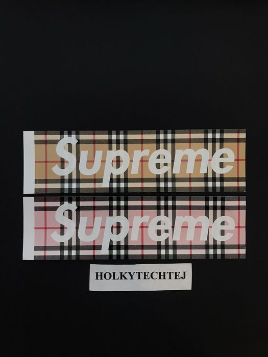 Supreme Supreme Burberry Box Logo Sticker Set | Grailed