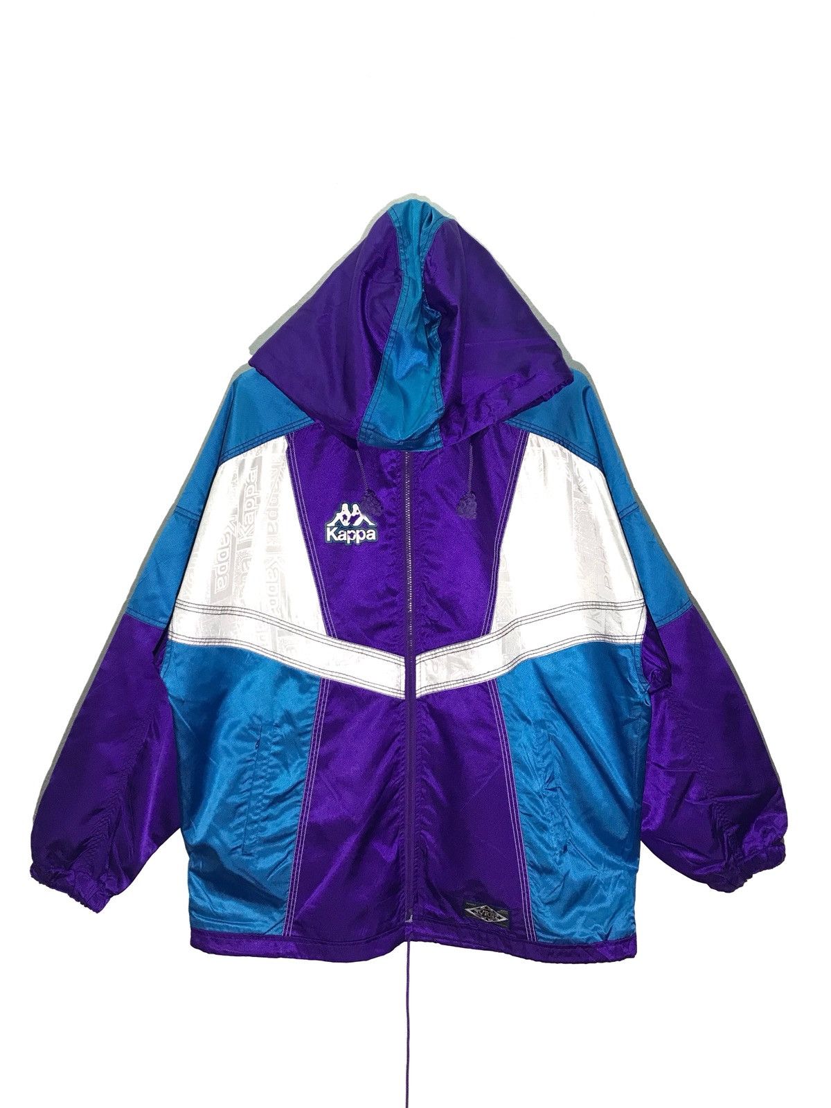 Kappa × Vintage Kappa Sports Multicolour Hooded windbreaker Jacket ...