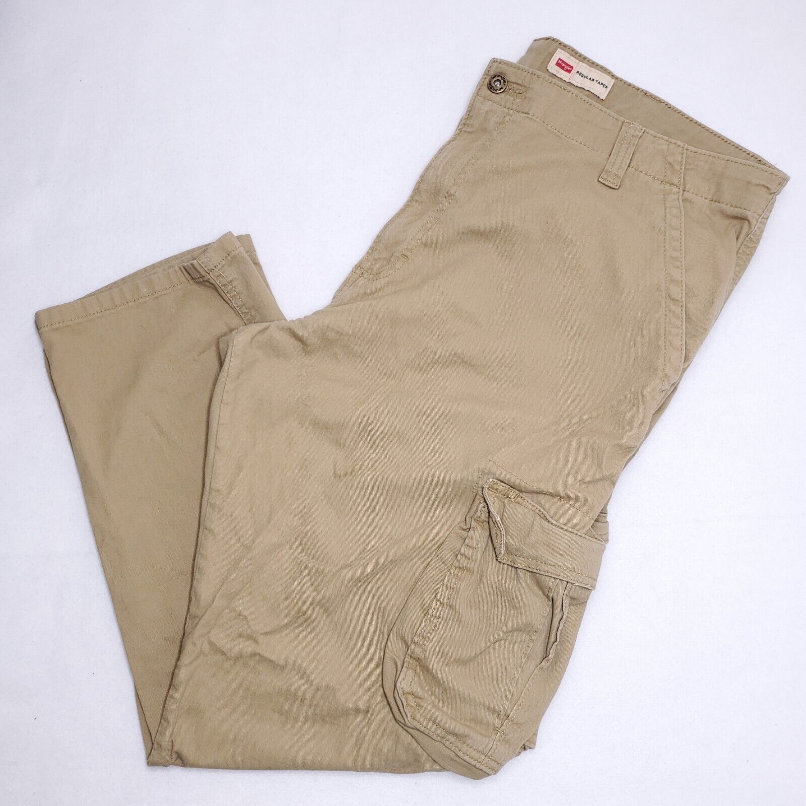 Wrangler Wrangler Regular Taper Fit Cargo Pants Mens Size 40x30 Tan ...