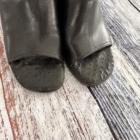 Tommy Hilfiger Vintage 90’s Y2K Tommy Hilfiger Black Leather Wedge ...