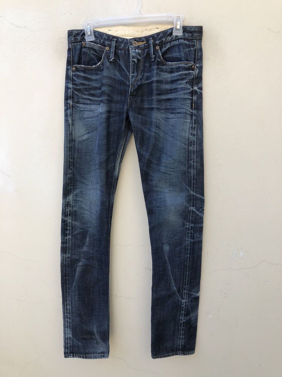 Needles Mr. Olive Japan Ripped Distressed Denim Selvedge Jeans | Grailed