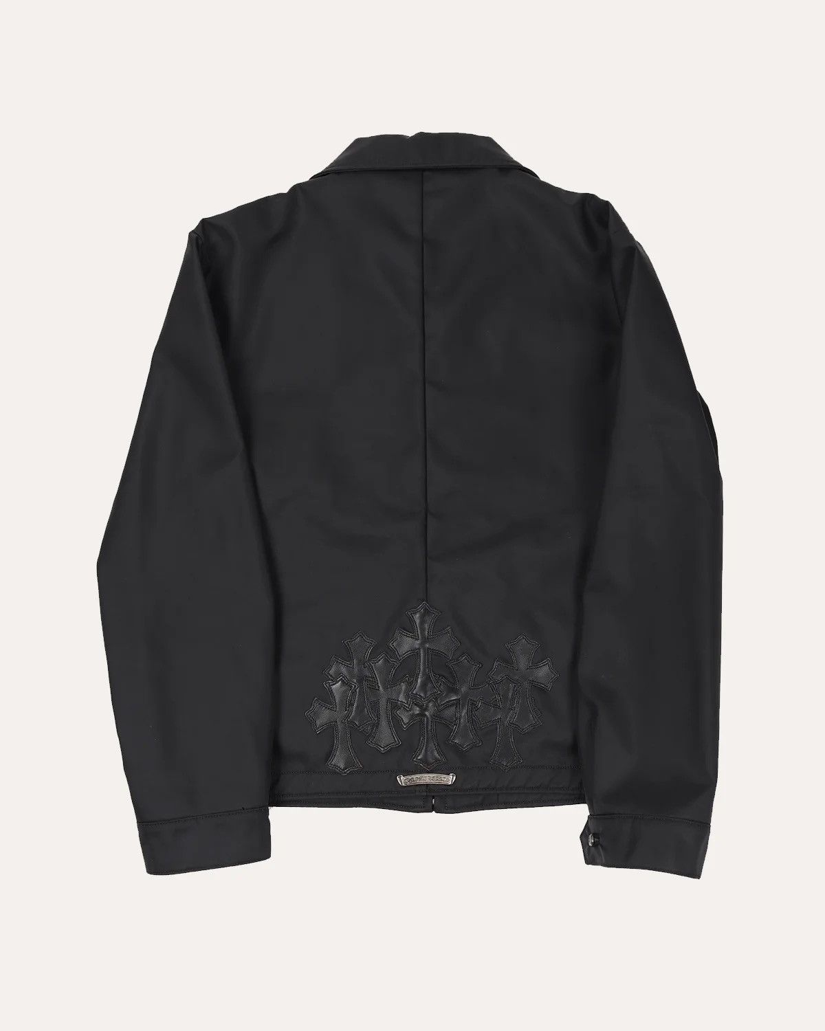Chrome Hearts Cemetery Cross Patches Nylon Trucker Jacket | Grailed